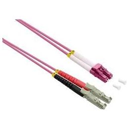 ROLINE LWL-Kabel duplex 50/125&micro;m OM4, LSH/LC, LSOH, violett, 10 m