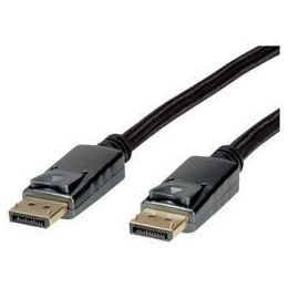 ROLINE DisplayPort Kabel, v1.4, DP ST - ST, schwarz / silber, 1 m