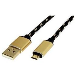 ROLINE GOLD USB 2.0 Kabel, Typ A ST - Micro B ST (reversibel), 0,8 m