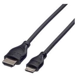 ROLINE HDMI High Speed Kabel mit Ethernet, HDMI ST - Mini HDMI ST, 0,8 m