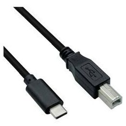 ROLINE USB 2.0 Typ C Kabel, C - B, ST/ST, schwarz, 4,5 m