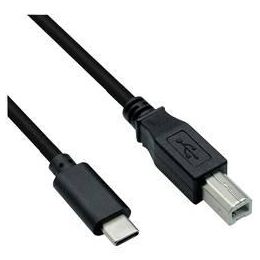 ROLINE USB 2.0 Typ C Kabel, C - B, ST/ST, schwarz, 3 m