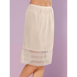 wäschepur Unterrock WÄSCHEPUR, Damen, Gr. 38, beige (elfenbein), 100% Polyester, unifarben, Röcke