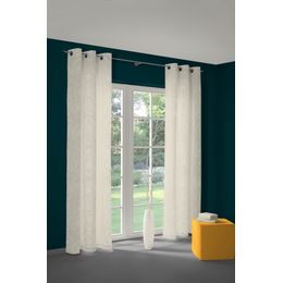 Vorhang WIRTH "Dangard" Gr. 1, beige (natur), B:135cm H:145cm, Polyacryl, Polyester, Gardinen