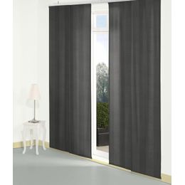 Schiebegardine WIRTH "Niederau" Gr. 1, schwarz, B:60cm H:145cm, Jacquard, Polyacryl, Polyester, Gardinen
