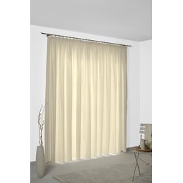 Vorhang WIRTH "Jasmin" Gr. 1, beige (natur), B:135cm H:145cm, Polyacryl, Polyester, Gardinen