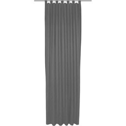 Vorhang WIRTH "Westport" Gr. 1, grau (dunkelgrau), B:132cm H:145cm, Jacquard, Polyester, Gardinen