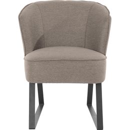 Sessel exxpo - SOFA FASHION "Americano, Loungesessel", bunt (melange), B:66cm H:80cm T:69cm, Sessel, Esszimmersessel, mit Keder und Metallfüßen, Bezug in verschiedenen Qualitäten, 1 Stck.