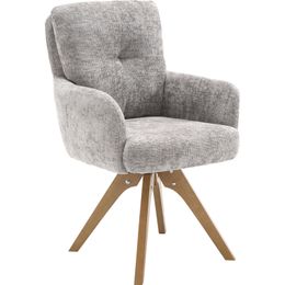 Esszimmerstuhl Home Affaire "Valldemossa", grau (grau, natur), B:60cm H:92cm T:67cm, Stühle