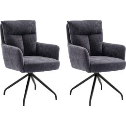 Esszimmerstuhl Home Affaire "Monaco, TOPSELLER", grau (anthrazit, schwarz), B:59cm H:92,5cm T:67,5cm, Stühle, verschiedene Gestelle wählbar, Belastbar bis 120 Kg