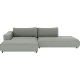 Ecksofa Musterring "Lucia", grau, B:330cm H:81cm T:190cm, 100% Polyester, Sofas, Ecksofa, verschiedene Farben, gro&szlig;er Longchair mit Armlehne, B330 x T190 cm