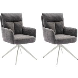 Esszimmerstuhl Home Affaire "Monaco, TOPSELLER", grau (grau, weiß), B:59cm H:92,5cm T:67,5cm, Stühle, verschiedene Gestelle wählbar, Belastbar bis 120 Kg