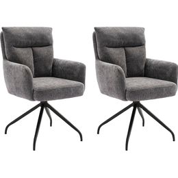 Esszimmerstuhl Home Affaire "Monaco, TOPSELLER", grau (grau, schwarz), B:59cm H:92,5cm T:67,5cm, Stühle, verschiedene Gestelle wählbar, Belastbar bis 120 Kg