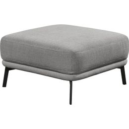 Sch&ouml;ner Wohnen Kollektion Hocker "Pearl - 5 Jahre Hersteller-Garantie, auch in Boucl&eacute;", grau, B:80cm H:45cm T:80cm, 16% Baumwolle, 79% Polyester, 5% Polyacryl, SCH&Ouml;NER WOHNEN-KOLLEKTION, Hocker, Hocker, Passend zur Serie Pearl, B/T/H: 80/80/45cm, F&uuml;&szlig;e Metall