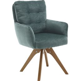 Esszimmerstuhl Home Affaire "Sant Tropez", grün (grün, natur), B:60cm H:92cm T:67cm, Stühle