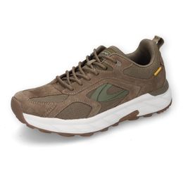 Sneaker Camel Active, Damen, Gr. 41, gr&uuml;n (khaki), Nubukleder, Textil, Schuhe Sneaker, Chunky Sneaker, Schn&uuml;rschuh, Freizeitschuh mit Schn&uuml;rung