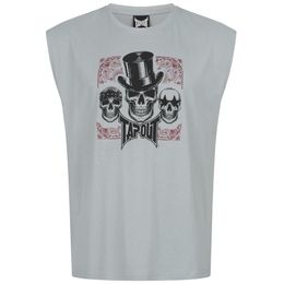 Tapout Shirt 'SKULL TANK' Herren Gr&ouml;&szlig;e S grau / rot / schwarz