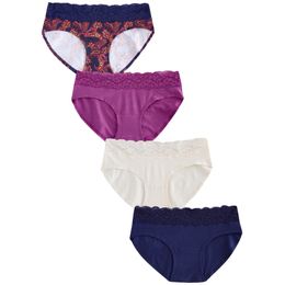 next Panty Damen Gr&ouml;&szlig;e XXS navy / lila / bordeaux / wei&szlig;