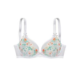 Lascana BH Damen Gr&ouml;&szlig;e 70 beige / gr&uuml;n / orange / wei&szlig;