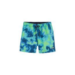 WE Fashion Badeshorts Jungen Gr&ouml;&szlig;e 158/164 navy / himmelblau / hellblau / limette