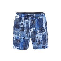 Koroshi Badeshorts Herren Gr&ouml;&szlig;e M blau / marine / hellblau / wei&szlig;