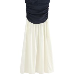 next Kleid Damen Gr&ouml;&szlig;e 50 marine / wei&szlig; Winterkleid