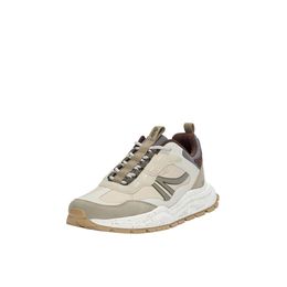 Pull&Bear Pull&bear Sneaker Herren Gr&ouml;&szlig;e 45 hellbeige / dunkelbeige / dunkelbraun / grau