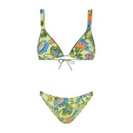 Shiwi Bikini Damen Gr&ouml;&szlig;e M hellblau / gr&uuml;n / orange
