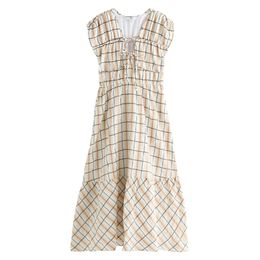 next Kleid Damen Gr&ouml;&szlig;e 44 beige / camel / schwarz / wei&szlig;