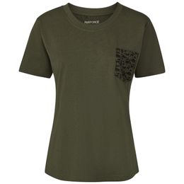 Parforce Essential Damen T-Shirt Brusttasche Waldtiere Oliv/Schwarz (Gr&ouml;&szlig;e: M)