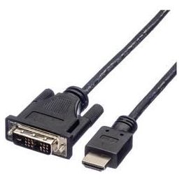 ROLINE Kabel DVI (18+1) ST - HDMI ST, schwarz, 3 m