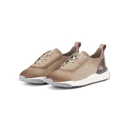 Santoni Low-Top Sneaker - Sneaker aus Nubukleder - Gr. UK_6_5 - in Braun - f&uuml;r Damen