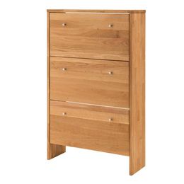 Pharao24.de Schuh Klappenschrank aus Wildeiche Massivholz 3 Klappen