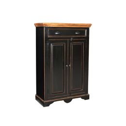 Pharao24.de Vertiko im Shabby Chic Design Schwarz