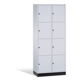 C+P Schließfachschrank Intro, 8 Fächer, H1950xB820xT500mm Front Lichtgrau Korpus Lichtgrau ; C + P Möbelsysteme (8470-202|S10003)