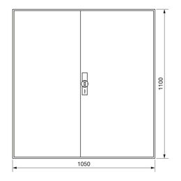 Hager Zählerschrank,universZ 1100x1050x205,IP44 ZB34S)