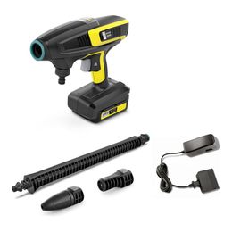 Kärcher Kärcher KHB 6 Akku-Druckreiniger Battery Set aus Kunststoff/Metall mit Akku/Ladegerät/Flachstrahldüse/Rotordüse/Strahlrohr für Reinigung von Oberflächen, 1.328-110.0)