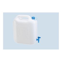 Hünersdorff Hünersdorff Wasserkanister ECO 22 L mit Hahn, HD-PE natur, fest montierter Ablasshahn (blau) (817700)