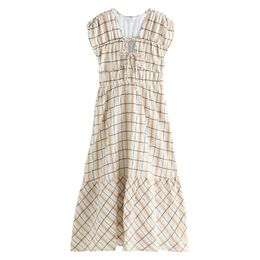 next Kleid Damen Gr&ouml;&szlig;e 44 beige / camel / schwarz / wei&szlig;