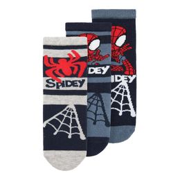 name it Socken 'NMMMANNING SPIDER' Jungen Größe 25/27 navy / graumeliert / rot