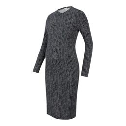 MAMALICIOUS Umstand Kleid 'MLEva' Damen Größe 38 graumeliert / schwarz Winterkleid