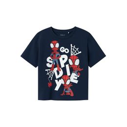 name it T-Shirt 'NMMMAIN SPIDER' Jungen Größe 110 navy / rot / weiß