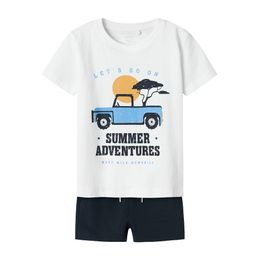 name it Set 'NMMJASPEN' Jungen Größe 104 sand / navy / hellblau / weiß