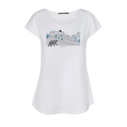 Greenbomb Shirt 'Animal Bear Lines' female White size S