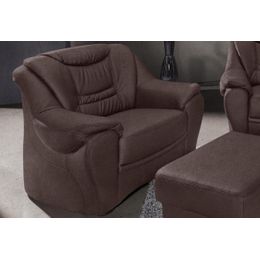 Sit & More Sessel SIT & MORE "Benson", braun (dunkelbraun), B:98cm H:94cm T:95cm, NaturLeder;Luxus-Microfaser ALTARA NUBUCK (100% Polyester);Luxus-Kunstleder, Sessel, Sessel