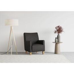 Sit & More Sessel SIT & MORE "Bosse", grau (anthrazit), B:74cm H:93cm T:81cm, Sessel, Sessel, mit Federkern