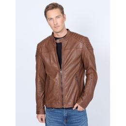 Lederjacke Maze "4202243", Herren, Gr. L, braun (cognac), Obermaterial: 100% Lammleder; Futter: 100% Baumwolle; &Auml;rmelfutter: 100% Polyester, Jacken