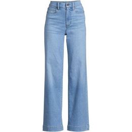 LANDS' END Recover Jeans High Waist mit weitem Bein, Damen,  Blau, by Lands' End