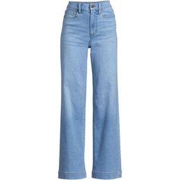 LANDS' END Recover Jeans High Waist mit weitem Bein, Damen,  Blau, by Lands' End