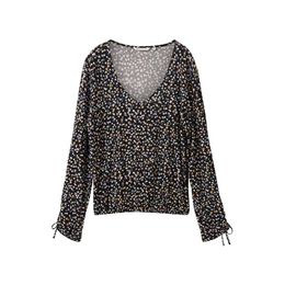 Tom Tailor Denim Shirt Damen Größe XS helllila / hellorange / schwarz / weiß